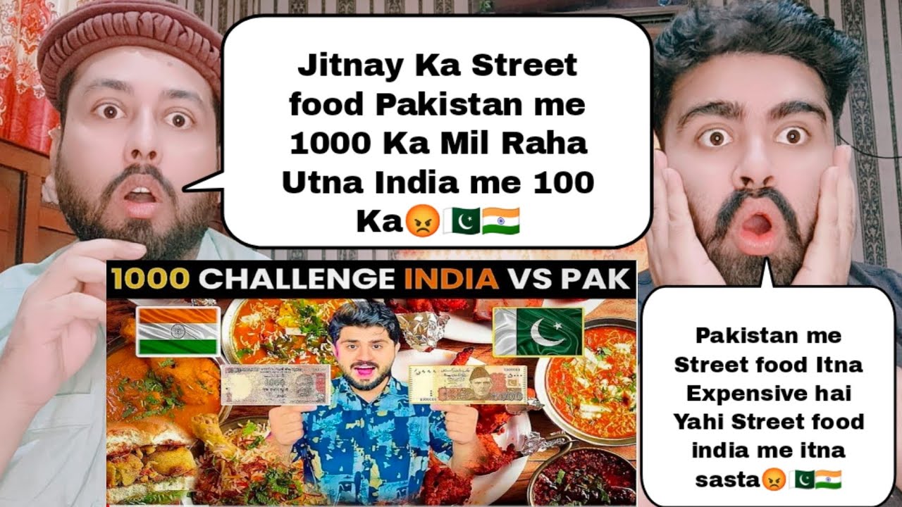 INDIAN Street Food VS Pakistan Street Food 😍1000 Rupee challenge ...