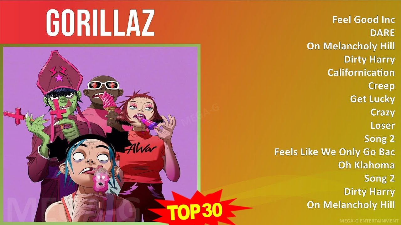G o r i l l a z 2024 MIX The Very Best ~ 1990s Music ~ Top Alternative ...