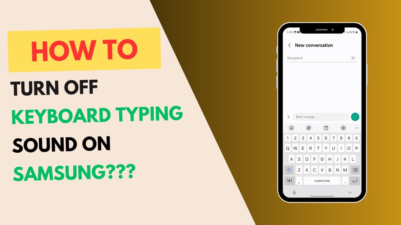 How to Turn Off Keyboard Typing Sound on Samsung Phone - YouTube