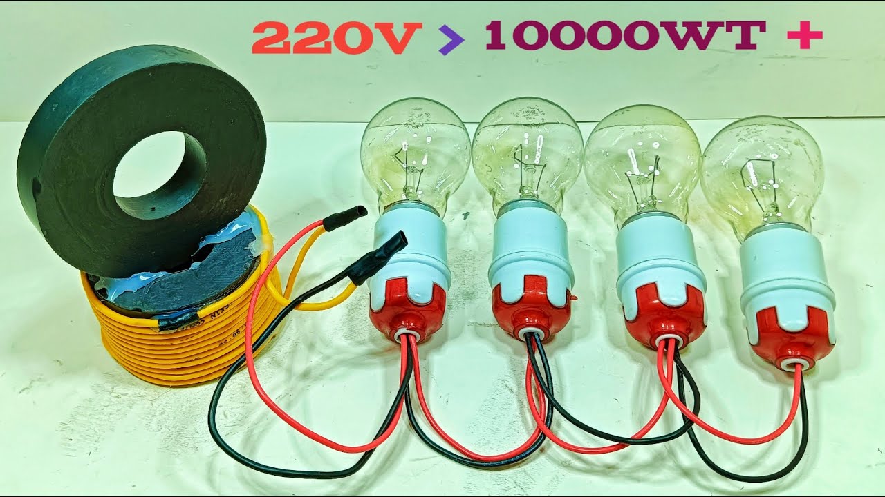 Newly made 220 volt 10000wt free electricity generator using magnetic ...