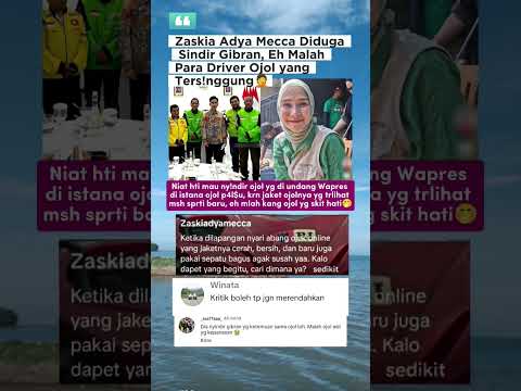 Zaskia Adya Mecca ny!ndir Gibran, malah para driver ojol yg kes!nggung