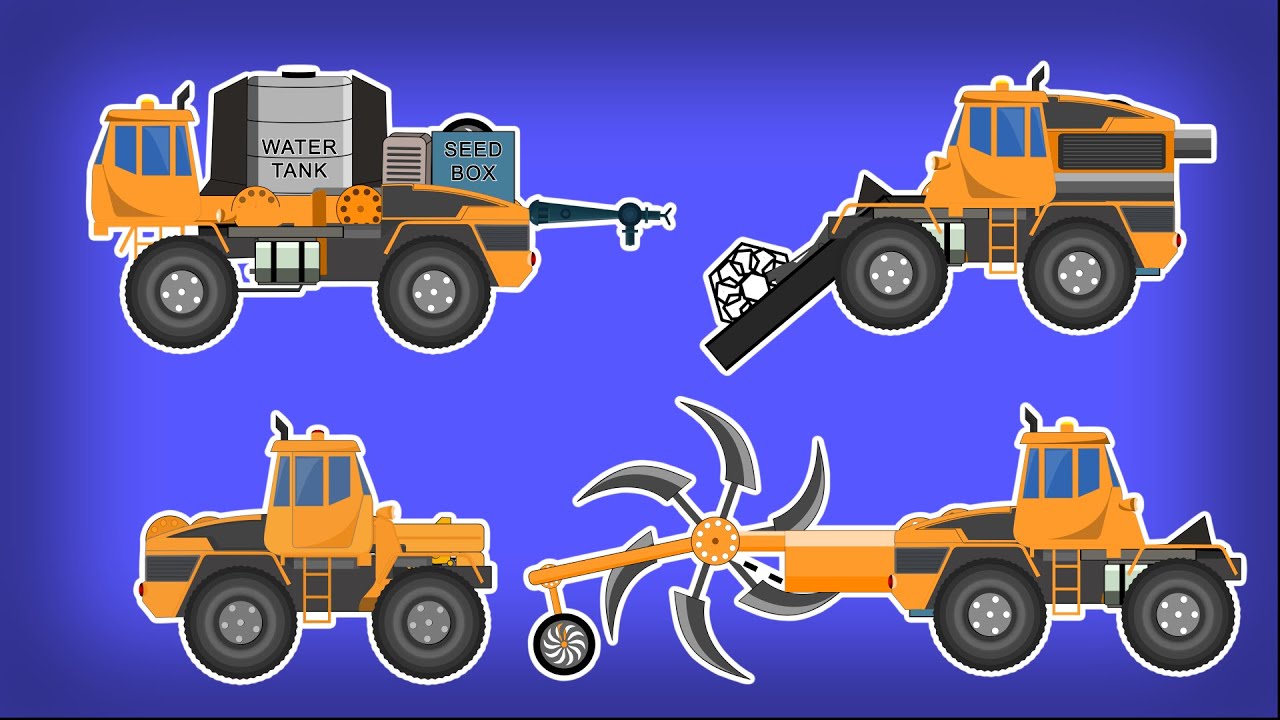 Transformers | Harvesting Tractor | Seeding and Water Tractor | Plowing ...