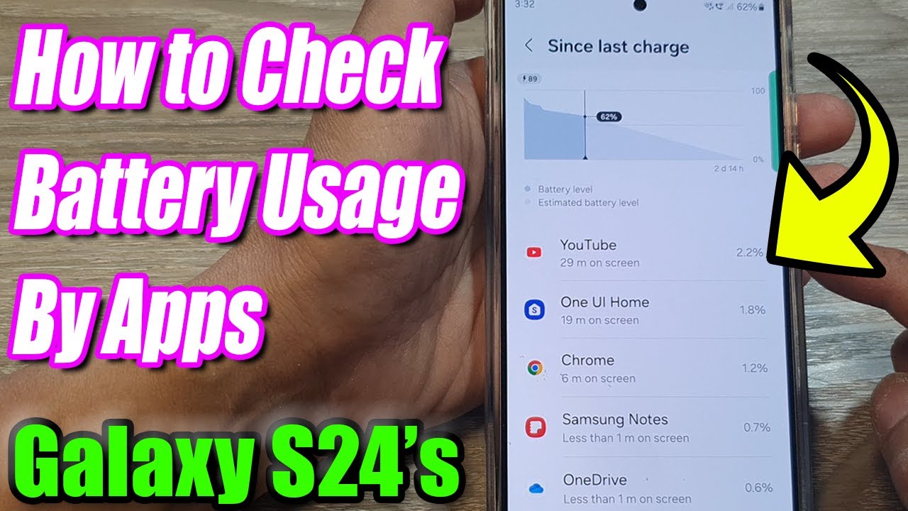 Galaxy S24/S24+/Ultra: How to Check Battery Usage By Apps - YouTube
