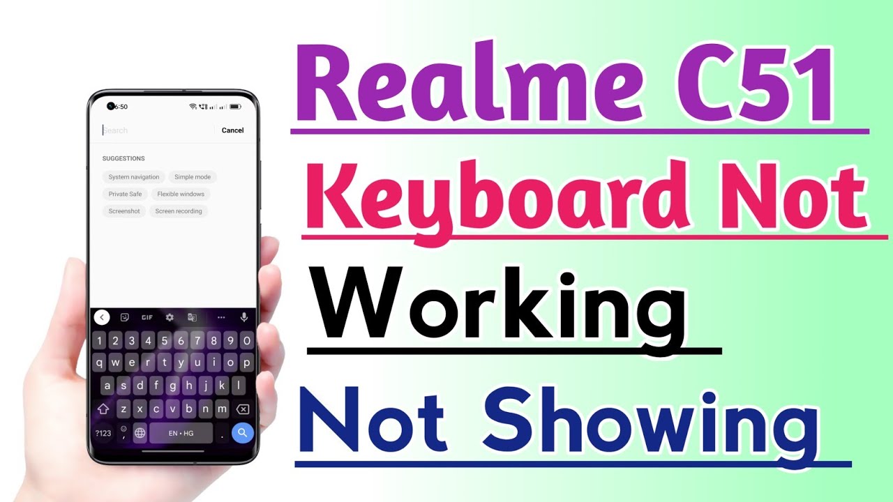 Realme C51 Keyboard Not working Not Showing Problem Fix - YouTube