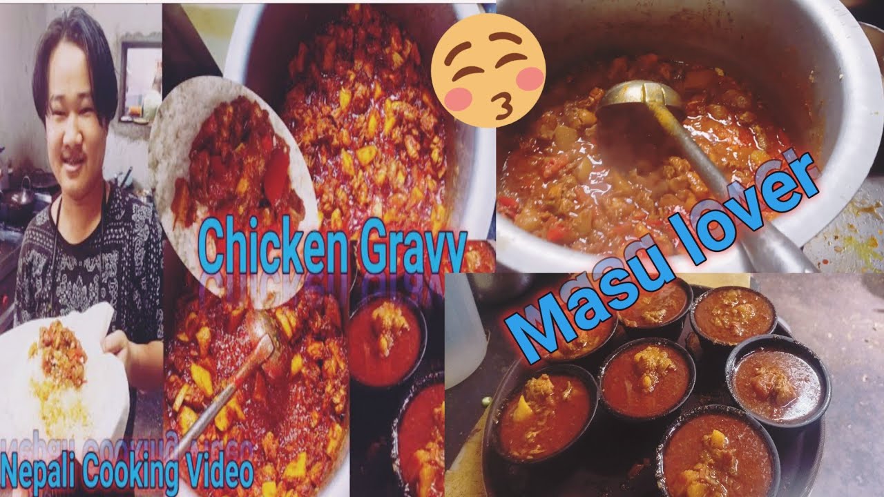 Masu Ko Sobji🤤//Hamro Style Ma👌//Chicken Gravy ️//Nepali Cooking Video🙏 ...