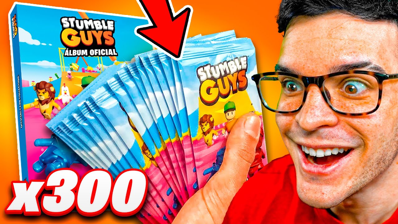 Compré 300 SOBRES para COMPLETAR el ALBUM de STUMBLE GUYS...😱 - YouTube