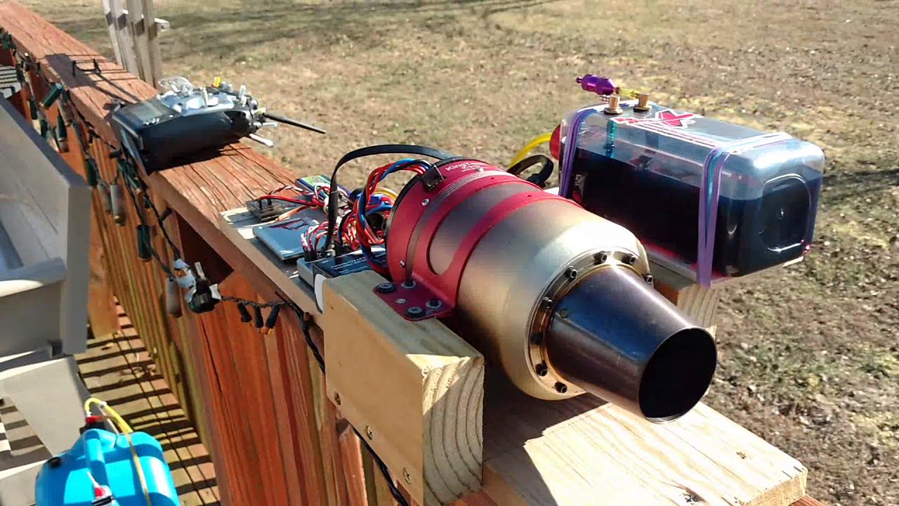 King Tech K210 turbine run up and testing for my Pilot RC Predator Jet ...