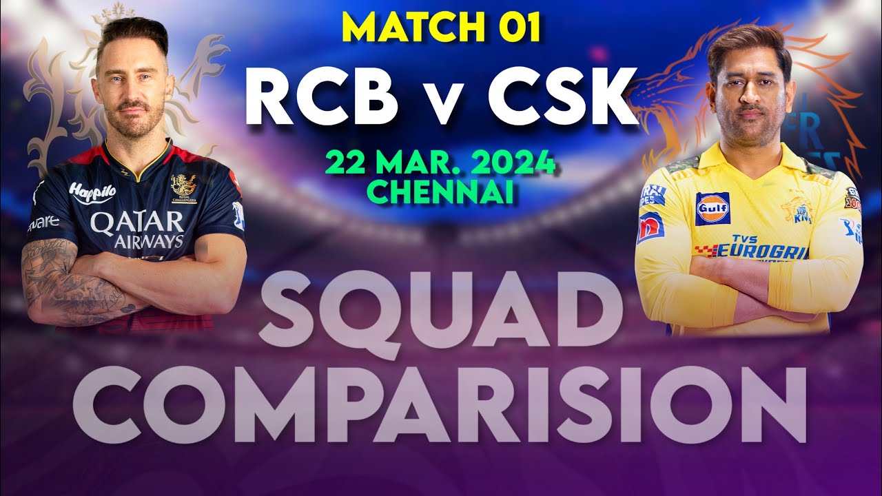 IPL 2024 - RCB vs CSK Squad Comparison | CSK vs RCB 1st Match | MY ...