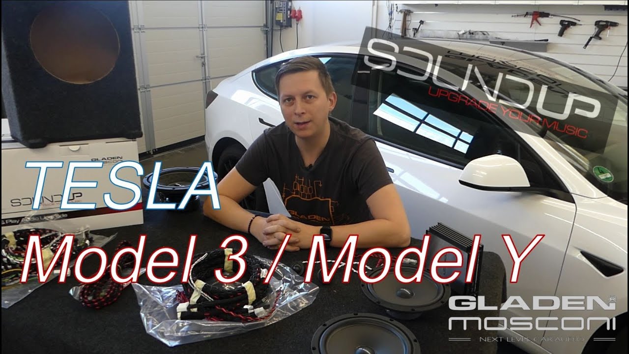 Gladen SoundUp TESLA Model 3 / unboxing and installation - YouTube