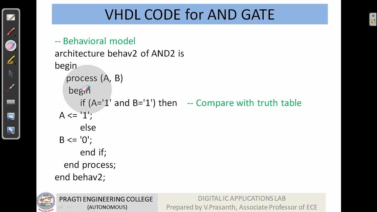 Design of Logic Gates using VHDL in xilinx - YouTube