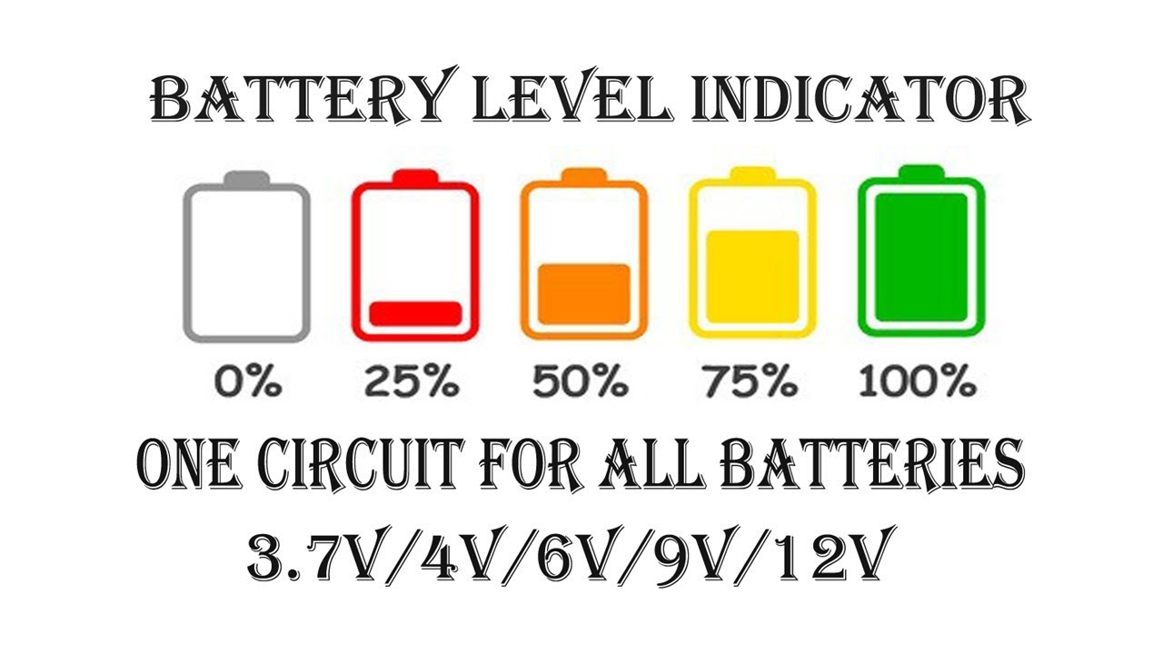 Battery level Indicator for 3.7 V / 4 V / 6 V / 12 V battery / all in ...