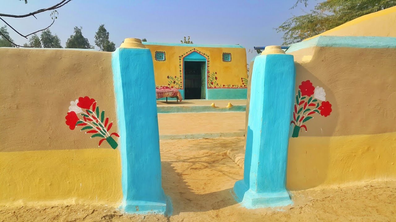 Most Beautiful Mud House of Pakistan | Village Mud House in Punjab ...