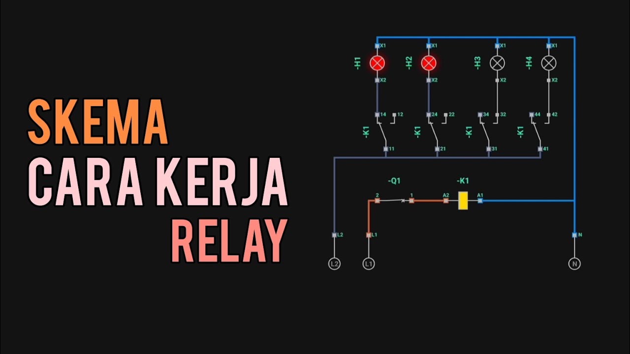 Skematic Sistem Kerja Relay Menggunakan Simurelay | Belajar Listrik ...