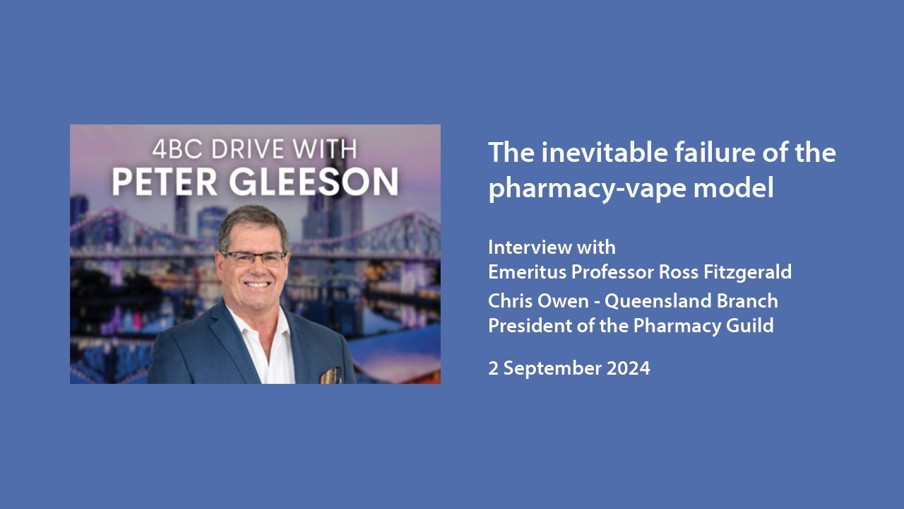 The pharmacy-vape model. Interview with Prof Ross Fitzgerald ...