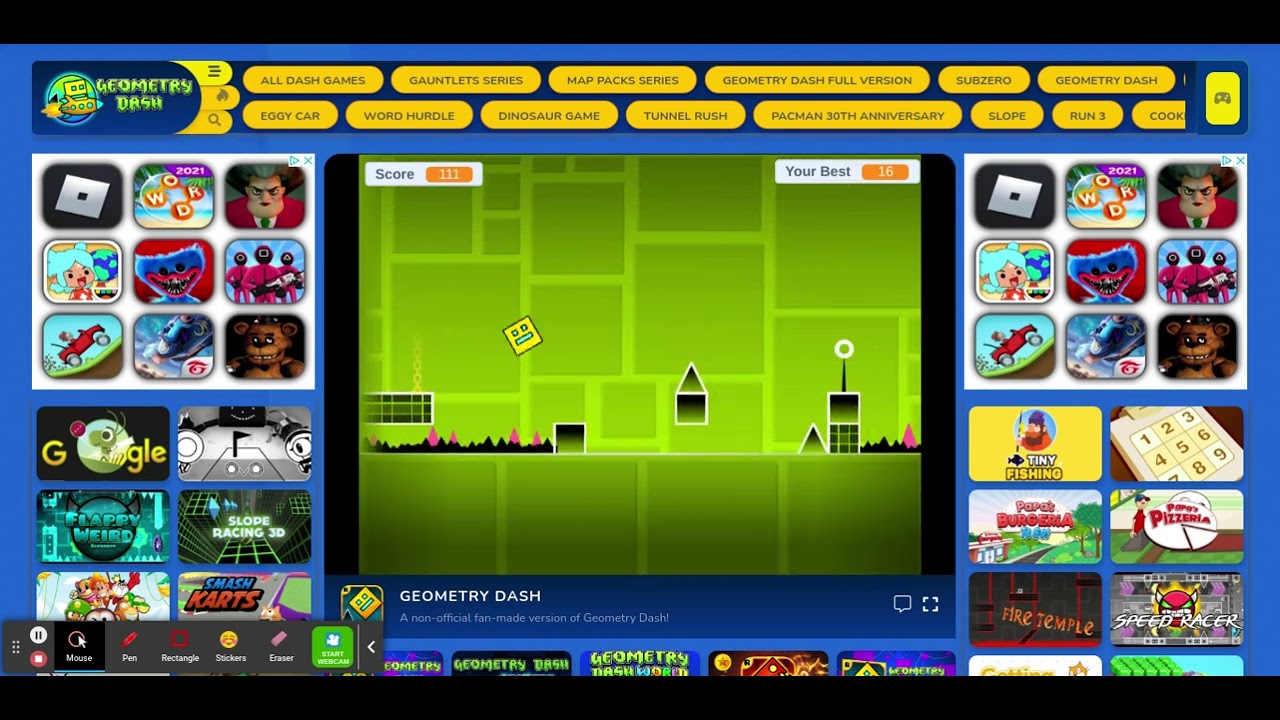 After 1 day of playing Geometry dash I can get this far in the 3rd ...