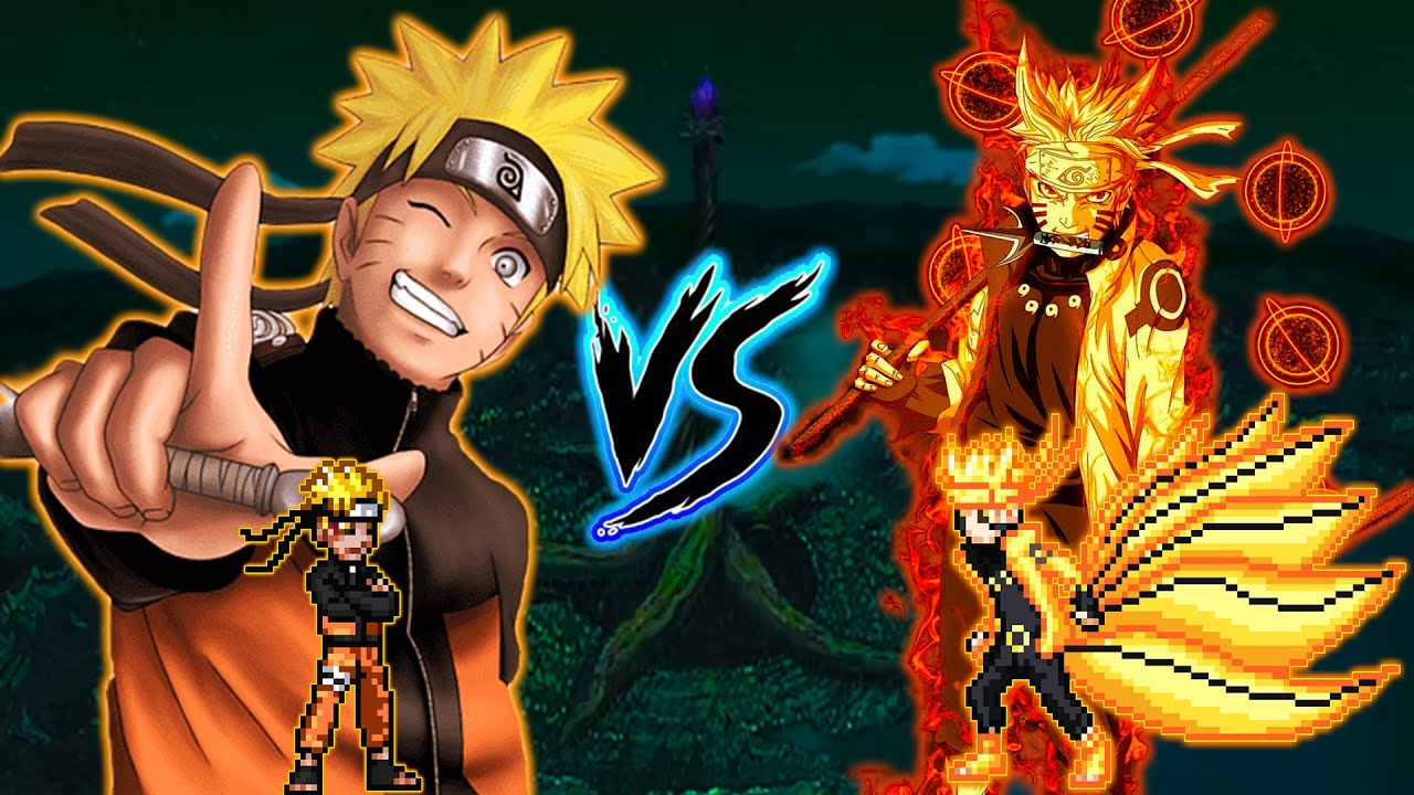 👺NARUTO V.2 OP (ALL FORM) VS NARUTO RIKUDOU OP IN JUMP FORCE MUGEN ...