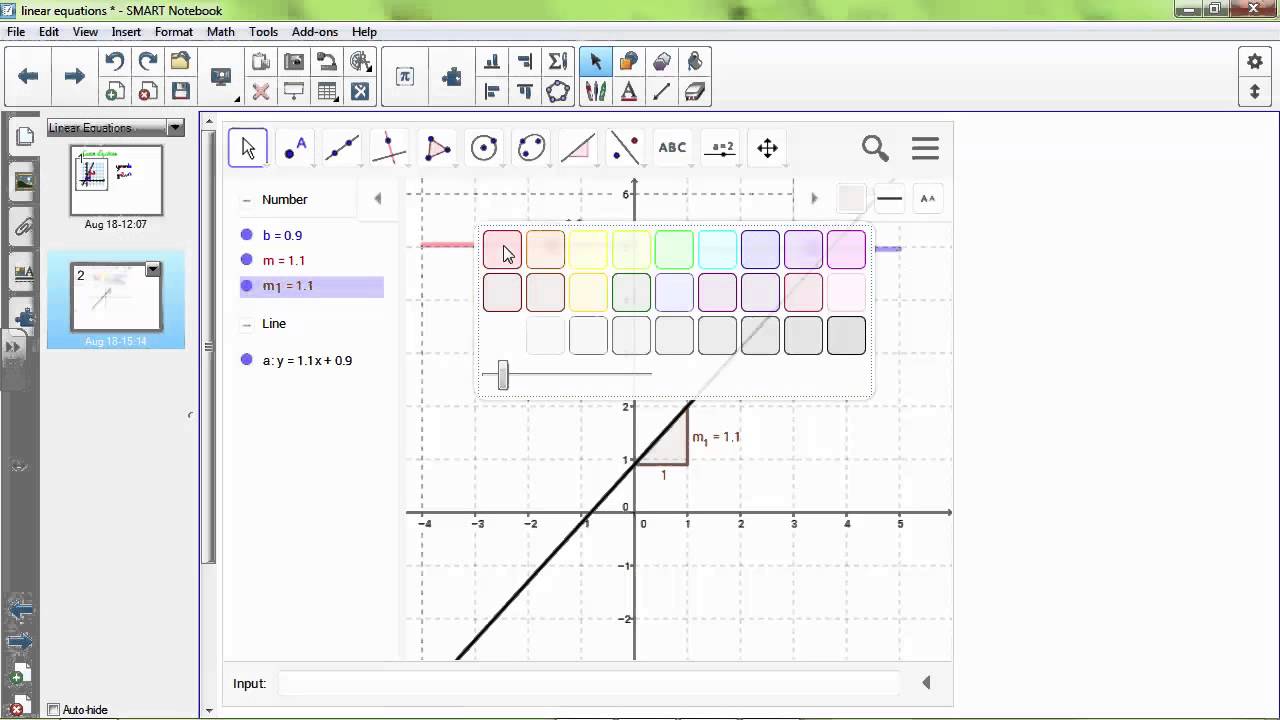 GeoGebra in Combination with SMART Notebook - YouTube