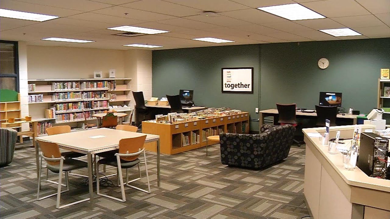 Osseo Library Branch Reopens to Public - YouTube