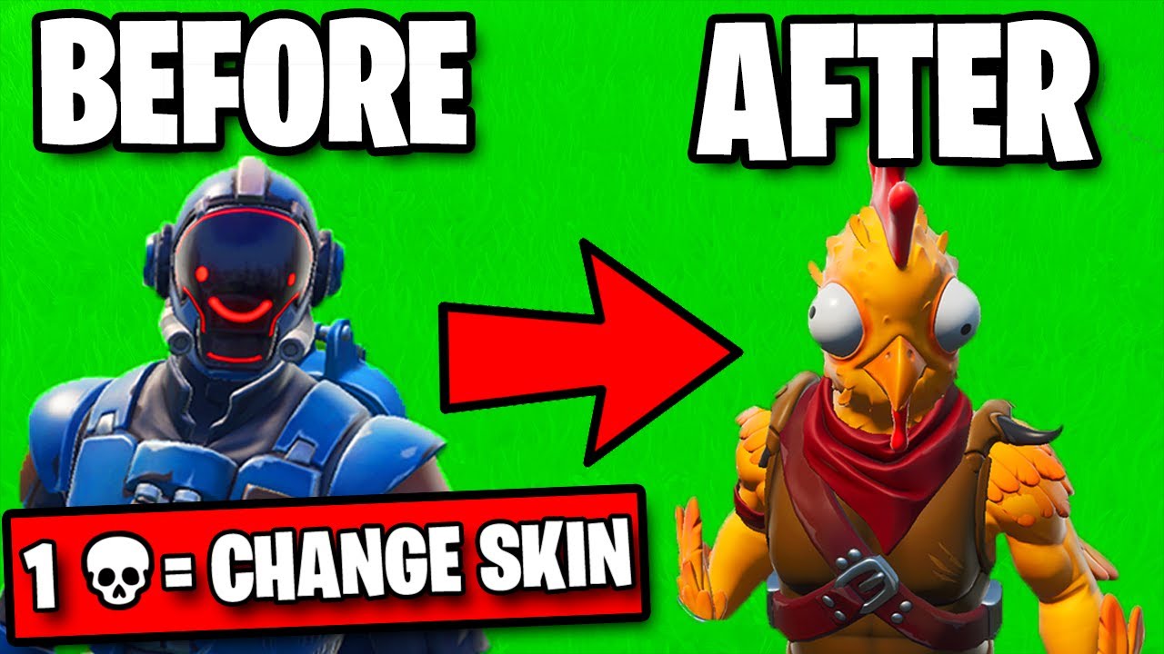 1 Elimination = Change SKIN! (Fortnite) - YouTube