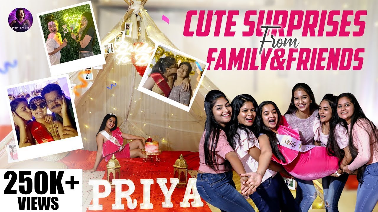 Surprise Bachelorette 🥳 Party | Priya J Achar | Friends | Family ...