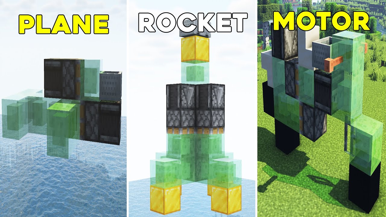 Minecraft: +5 Redstone İle Çalışan Araçlar Yapımı l Minecraft: +5 ...