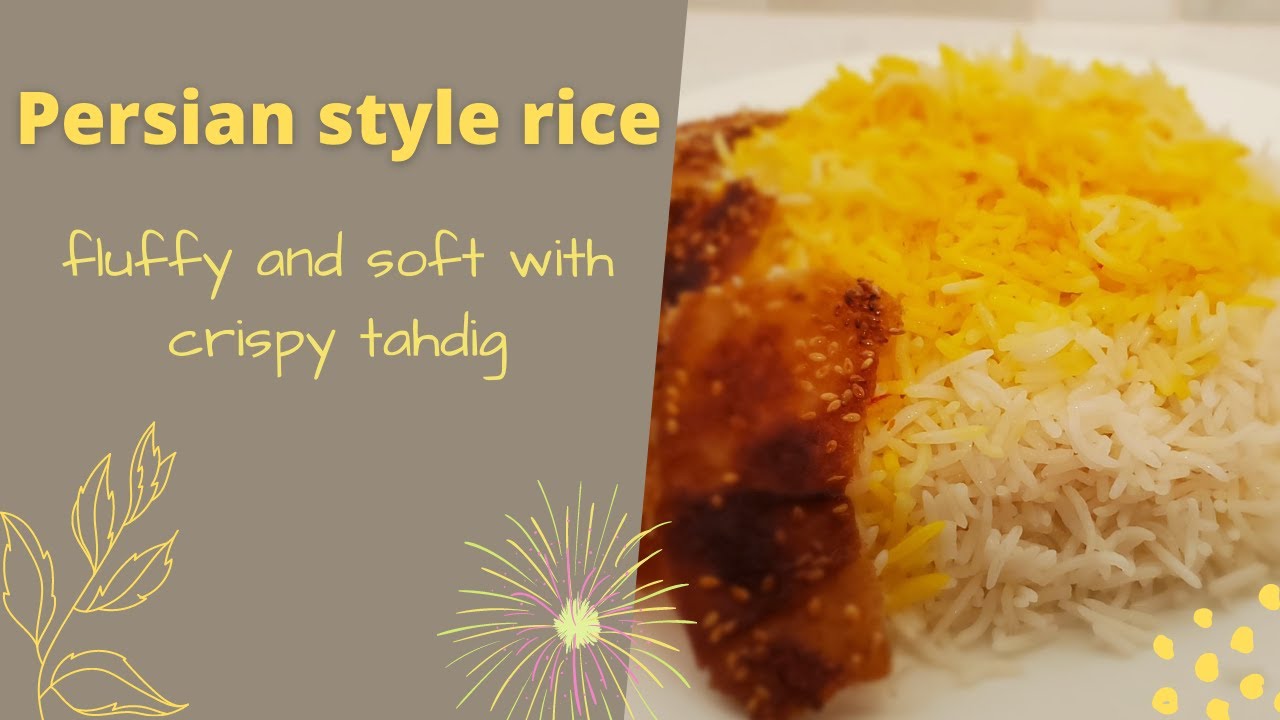 How to make persian style rice with bread tahdig - fluffy basmati rice ...