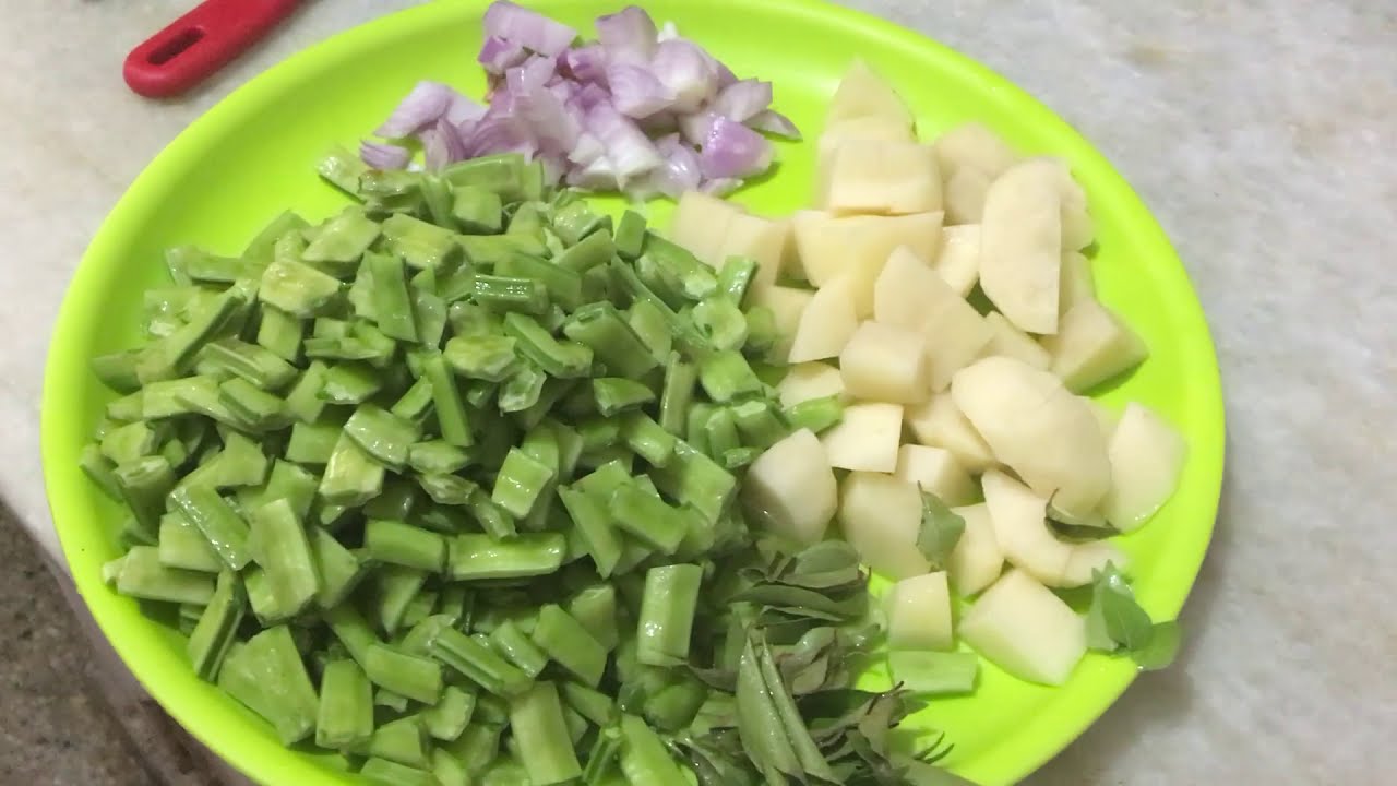 Cluster Beans (കൊത്തമര മെഴുക്കുപുരട്ടി ) - YouTube