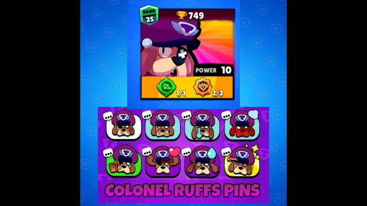 Colonel Ruffs Icon+All Pin Colonel Ruffs||Brawl Stars - YouTube