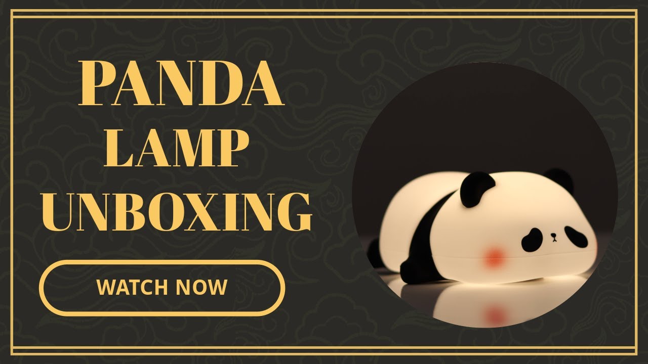 Unboxing Cute Panda Night Lamp , LED Squishy Novelty Animal Night Lamp ...