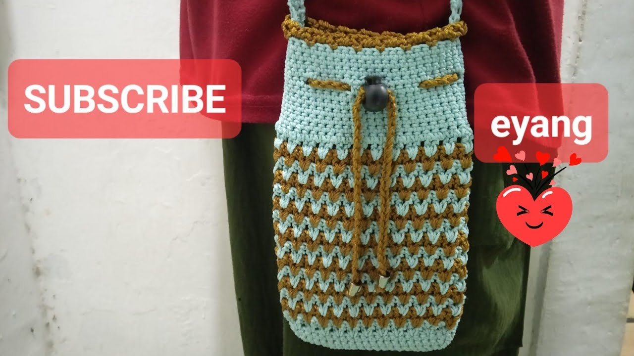 TAS HAPE TALI SERUT #tasrajutan #handmade #rajutan - YouTube