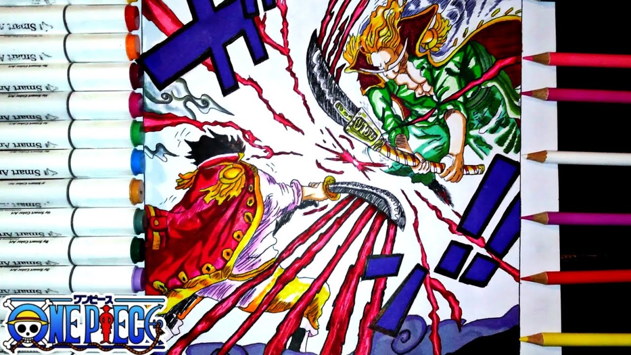 Drawing Gold D. Roger vs Whitebeard - Haki Clash | One Piece | ワンピース ...
