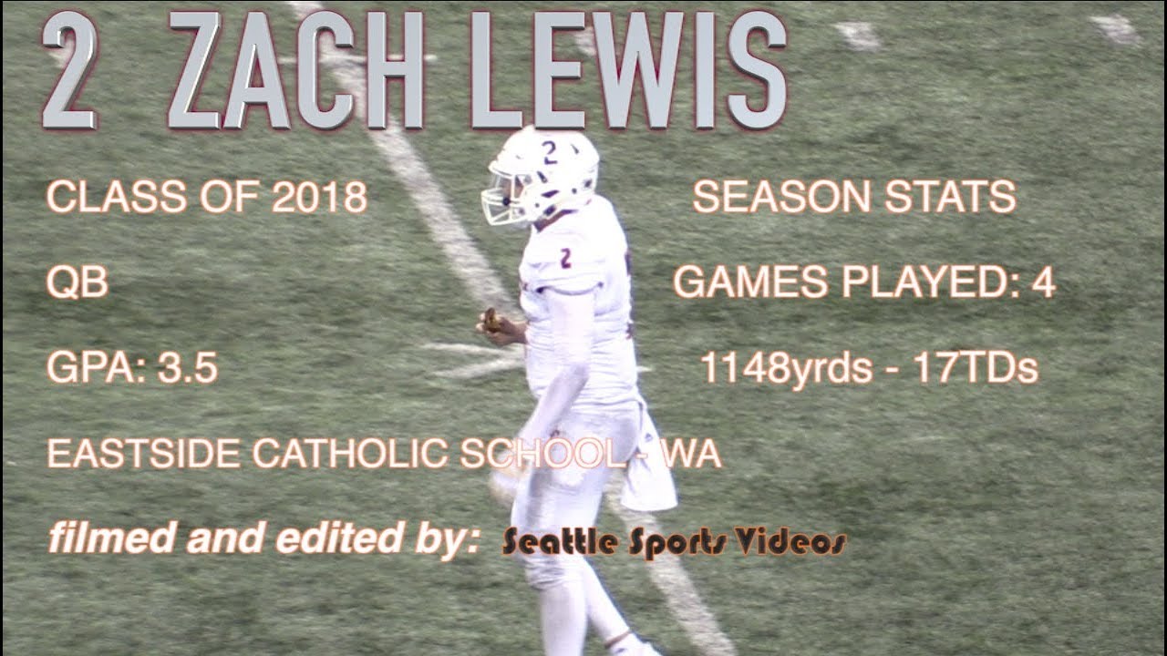 Zach Lewis Senior Football Highlights - QB - YouTube