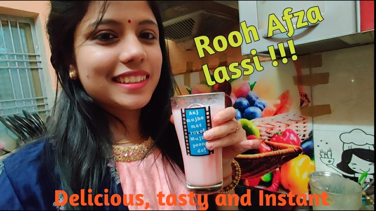 How to make Ruafza lassi at home || Delicious ,Tasty and Instant lassi ...