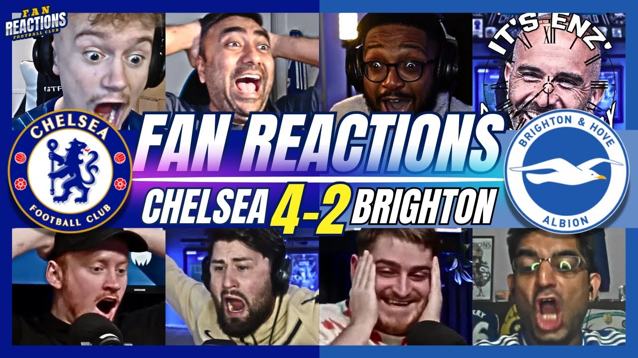 CHELSEA FANS ECSTATIC🤩REACTION TO CHELSEA 4-2 BRIGHTON | 24/25 PREMIER ...