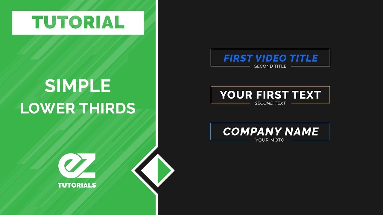 How To Create Simple Corporate Lower Thirds In After Effects Tutorial - YouTube