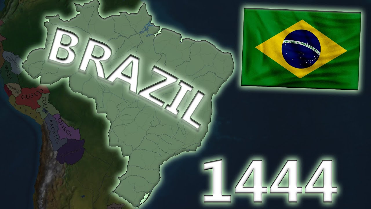 What if Modern Brazil existed in 1444 - Eu4 Timelapse - YouTube