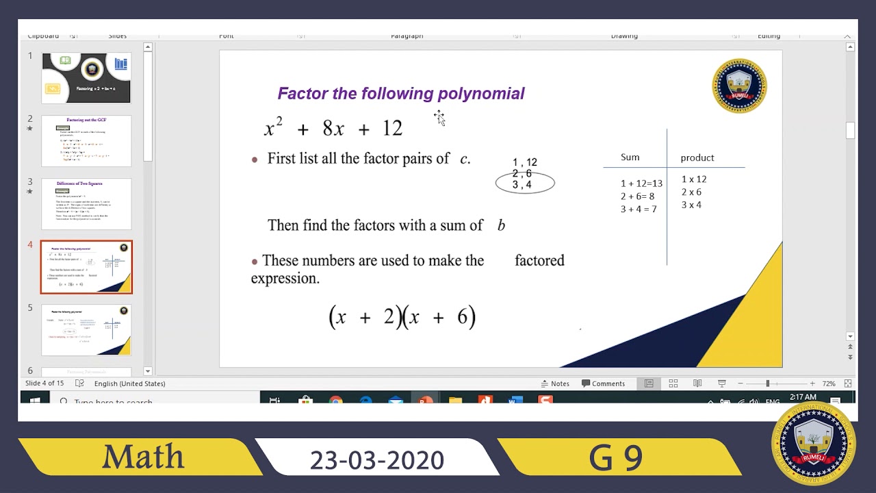 Math G 9 - YouTube
