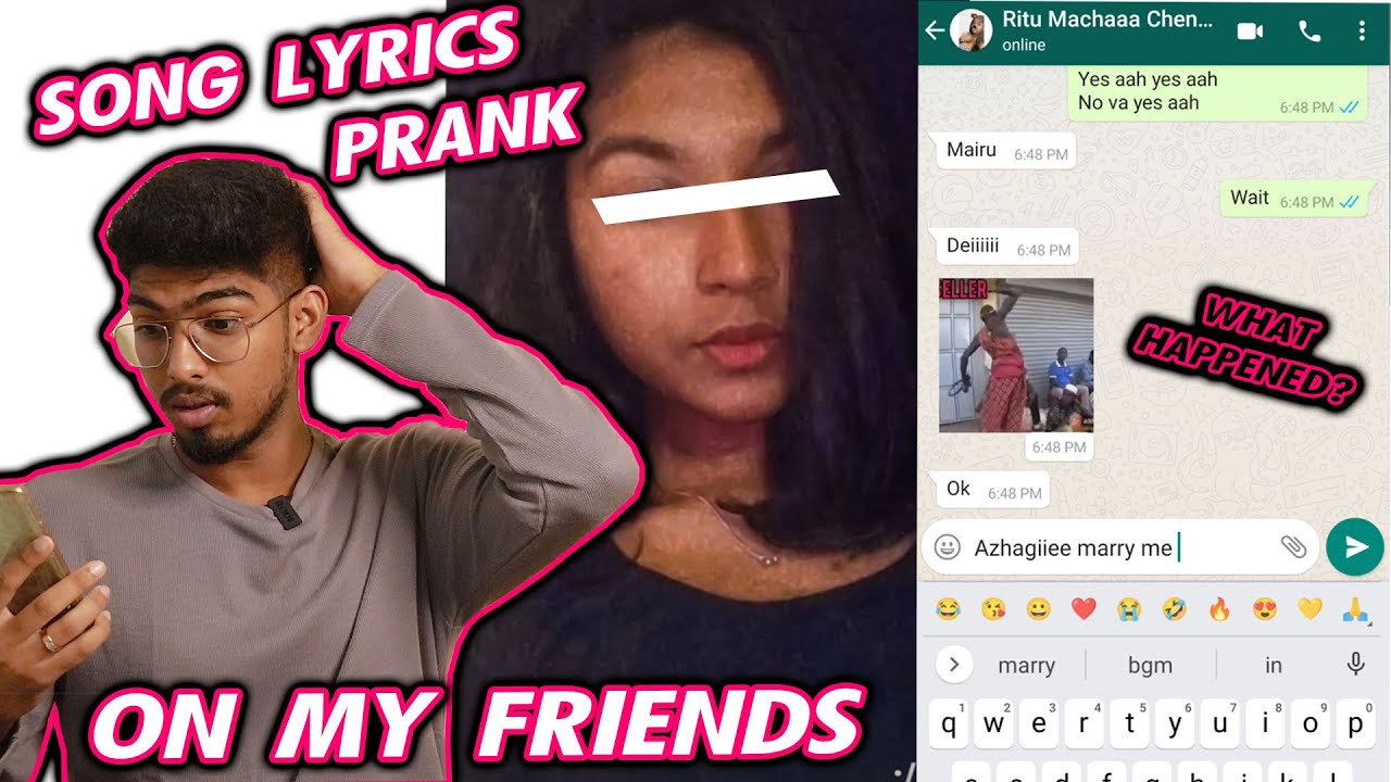 SONG LYRICS PRANK ON MY FRIENDS || #Justbanana - YouTube