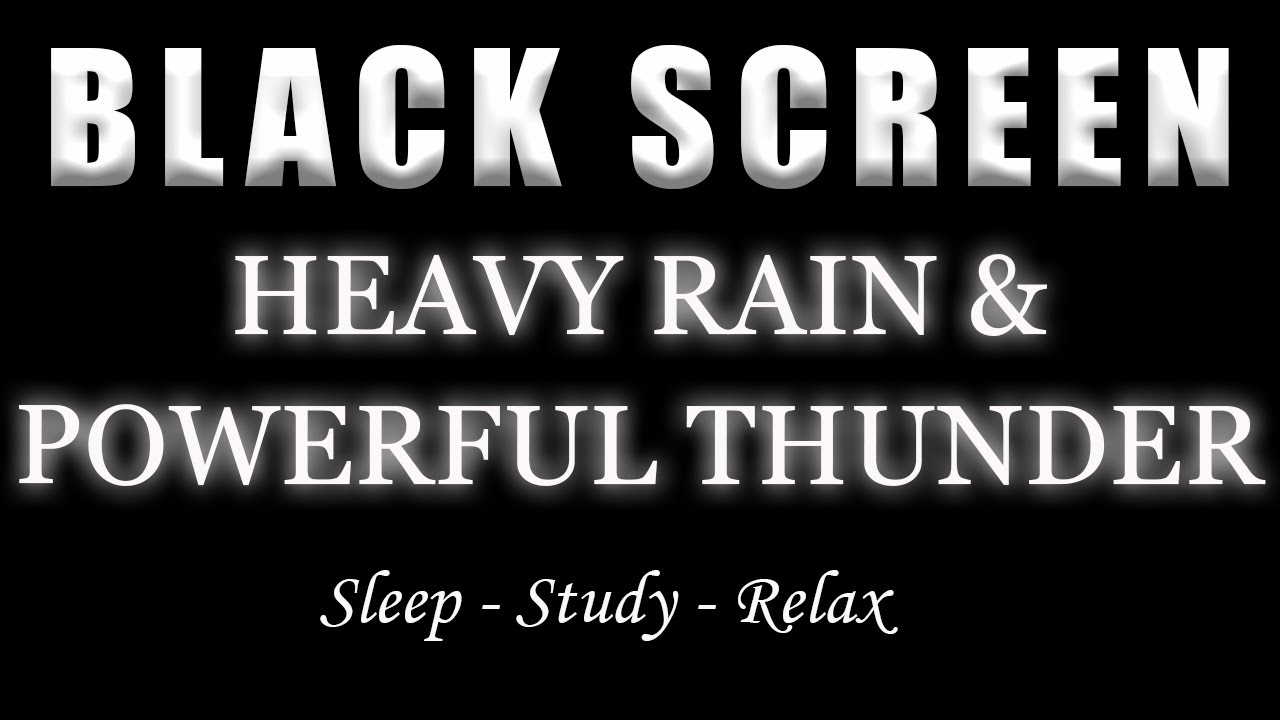 Fall Asleep FAST with Heavy Thunderstorm Rain & Powerful Thunder ...