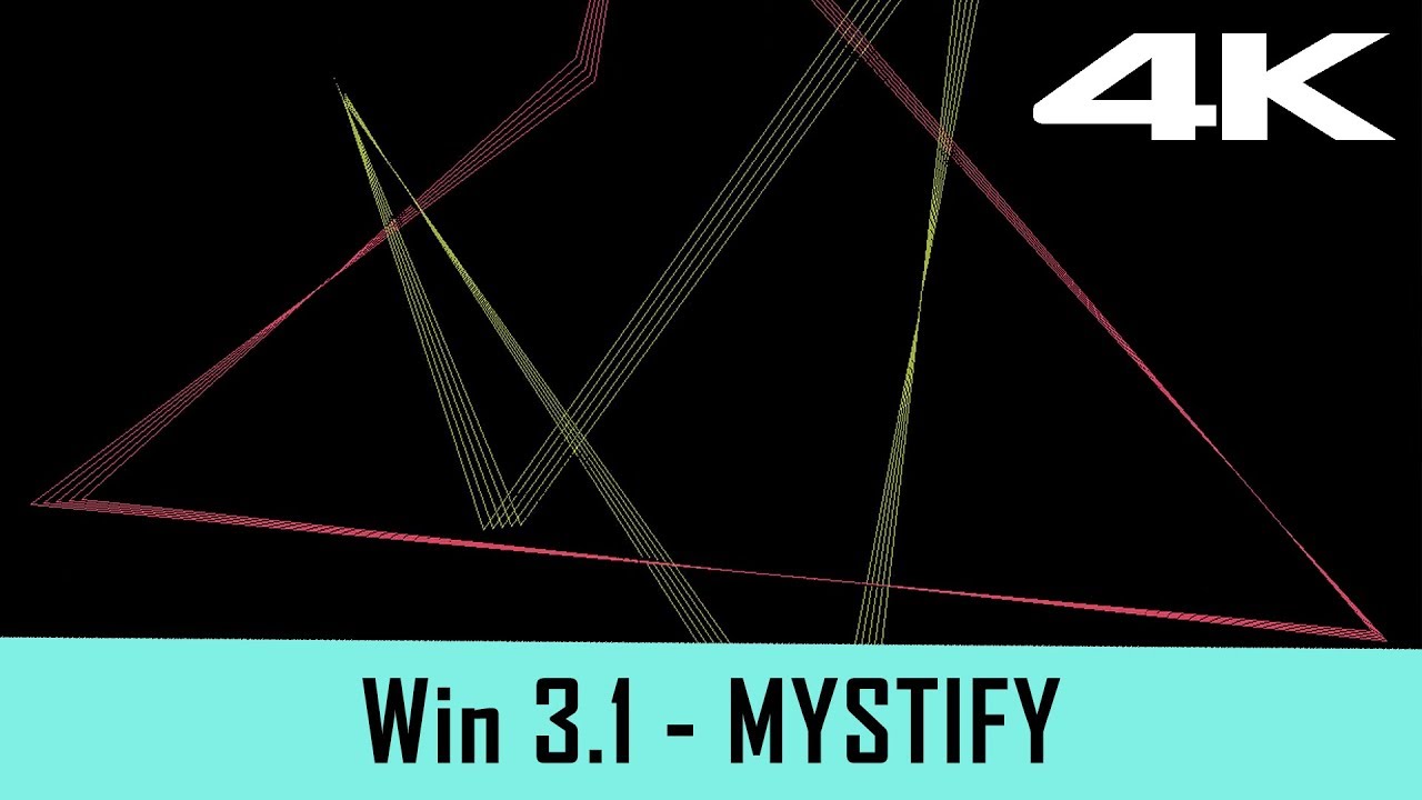 Windows 3.1 Screensaver - Mystify (4K) - YouTube