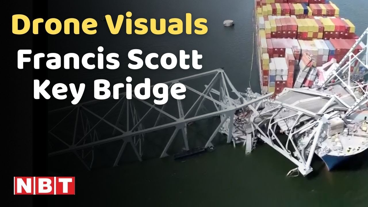 Drone Visuals From Spot Francis Scott Key Bridge Baltimore, Maryland ...