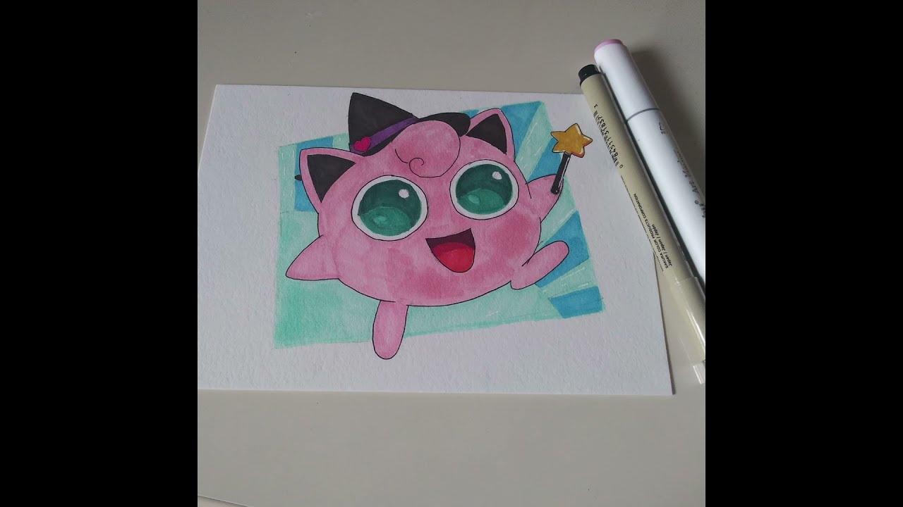 Jigglypuff Ink & Marker Timelapse - YouTube