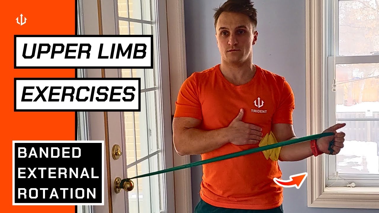 Banded Shoulder External Rotation // Rotator Cuff Pain Exercise - YouTube