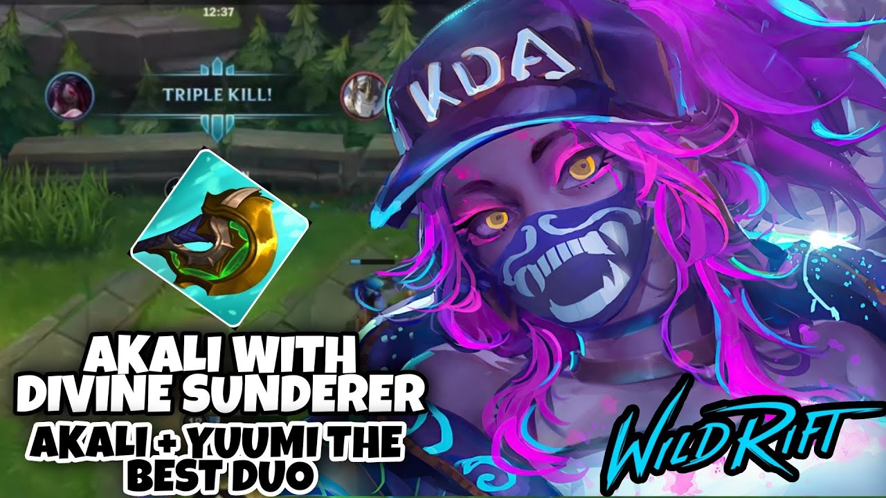 WILD RIFT AKALI DIVINE SUNDERER GAMEPLAY | BUILD & RUNES | WILD RIFT ...