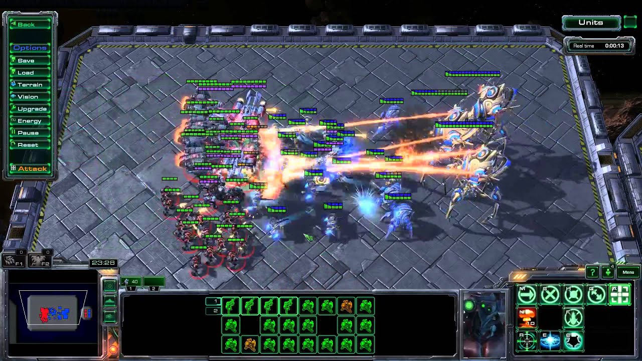 SC2 HOTS Ghost Cloak Vs Protoss Army - YouTube
