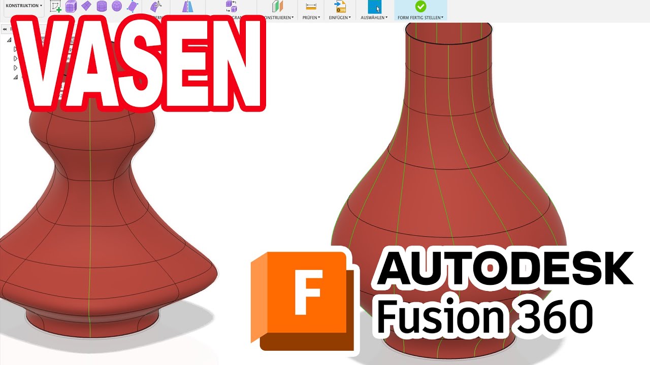 Das musst du kennen! Vasen in zwei Wege Fusion Tutorial Autodesk CAD ...