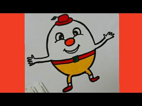 How to draw a Humpty Dumpty for Kids@kidschart5240 #drawing # ...