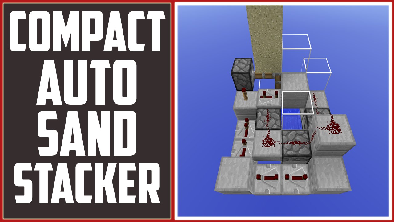 Minecraft Tutorial: Insanely Compact Auto Sand Stacker [5x4] [1.7/1.8/1 ...