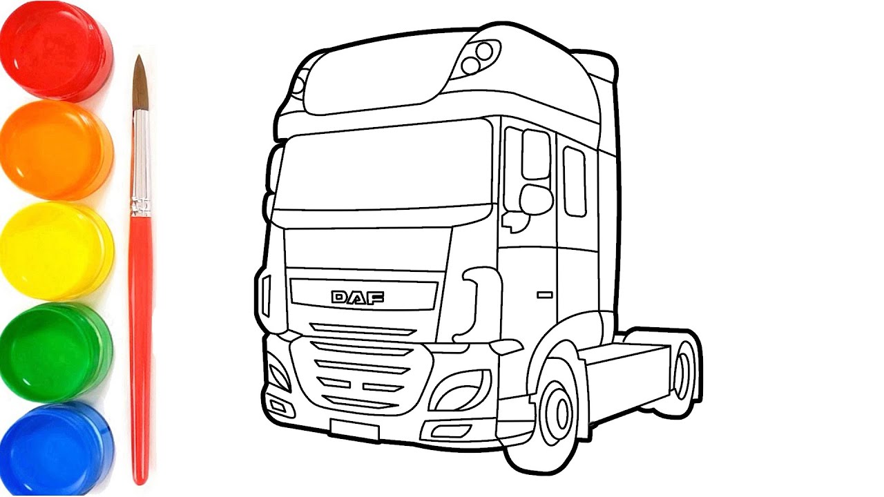 Menggambar Truk DAF CF 340 - YouTube