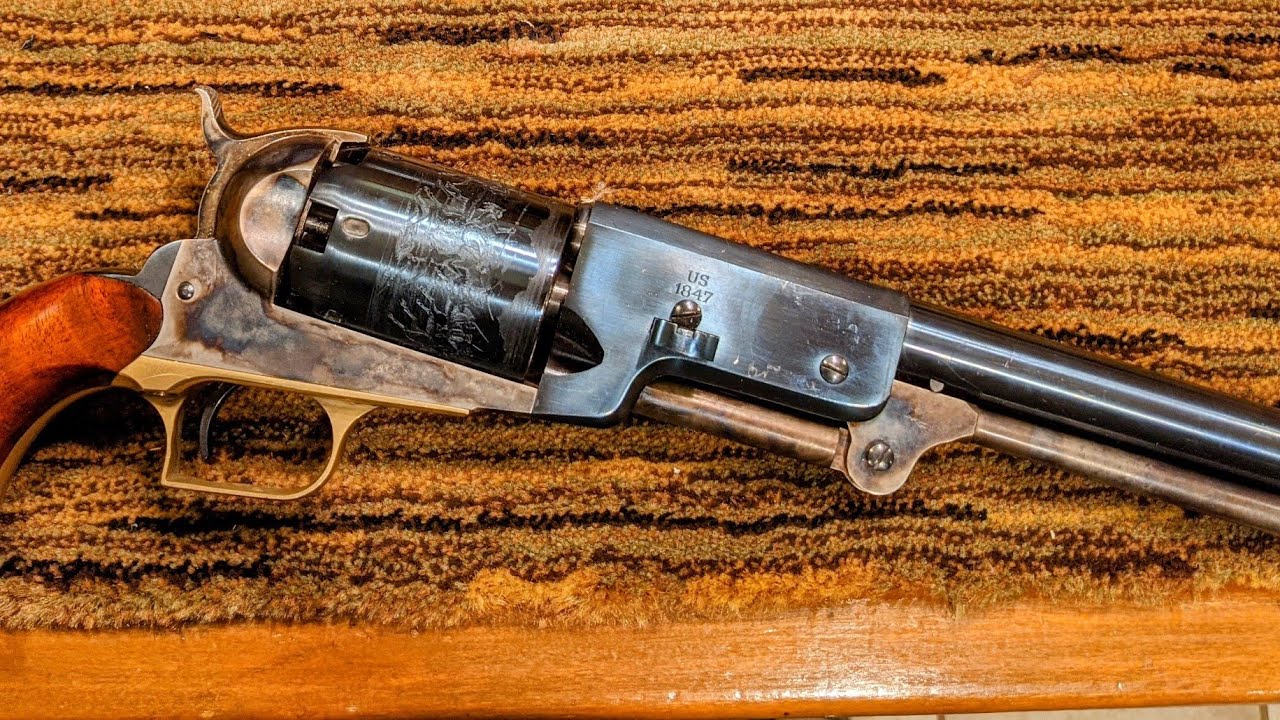 Antique Colt Walker 1847 ball and cap replica - YouTube